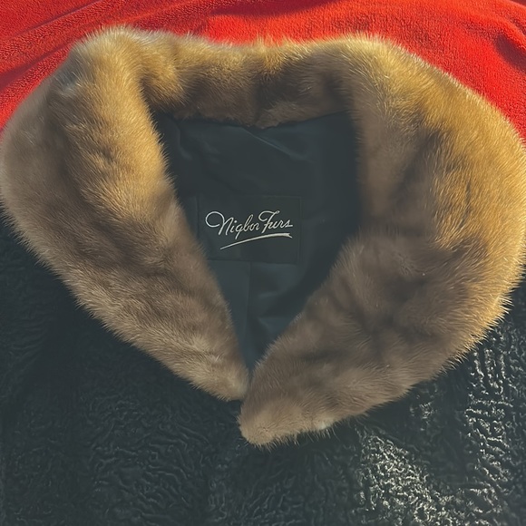 Nigbor Fur | Jackets & Coats | Nigbor Furs Jacket Vintage Brownish Fur Color Black Wool Body ...